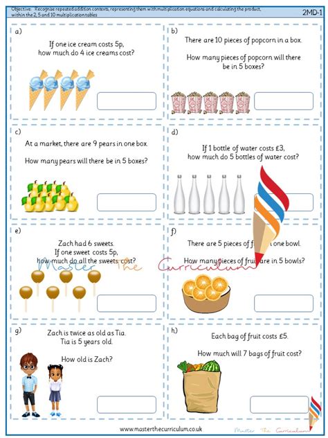 Recognise Repeated Addition Contexts Representing Them With