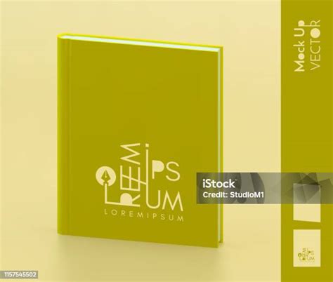 현실적인 책 모형 커버 디자인 템플릿 투시 뷰 3d 벡터 그림입니다 3차원 형태에 대한 스톡 벡터 아트 및 기타 이미지 3차원 형태 가리기 고정됨 Istock