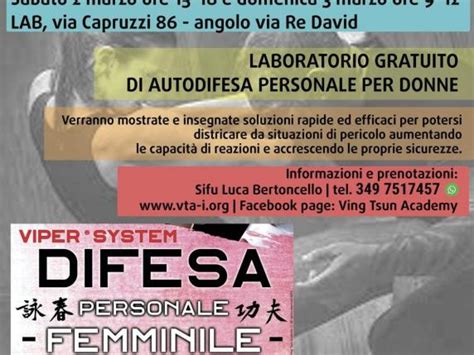 Bari Via Ai Corsi Gratuiti Di Autodifesa Per Le Donne Due Giorni Per Apprendere Tecniche E