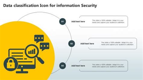 Data Classification Icon For Information Security Ppt Template