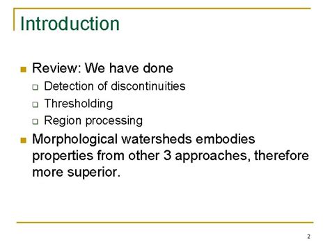 digital image processing lecture 19 segmentation morphological watersheds