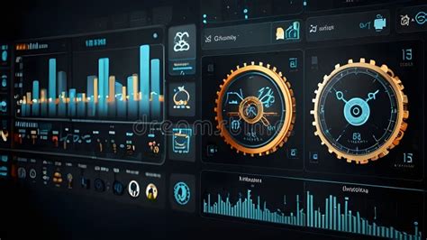 Data Analytics Automated With Ai Technology Stock Illustration