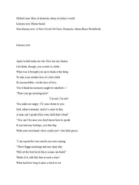 40 Lines From Each Extract For English Io Pdf Domestic Violence