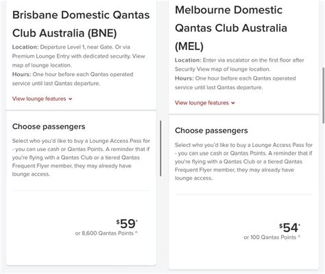 Lounge Pass Point Prices Rqantasfrequentflyer