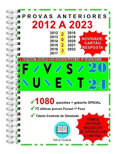 Fuvest 1 Fase Provas Anteriores 2003 A 2019 Gabarito Parcelamento