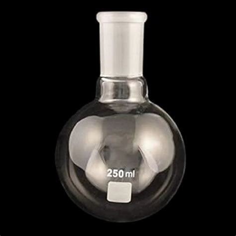 Devender Brothers Borosilicate Glass Flask Boiling Round Bottom For Chemical Laboratory 50 Ml