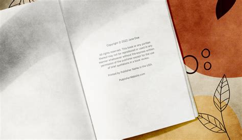 Examples Of A Book Copyright Page Explained