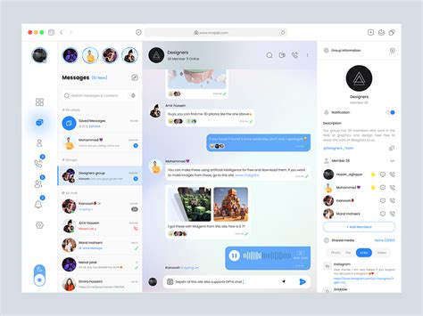 Modern Chat Ui Seamless Messaging Experience By Mohammad Rajabi