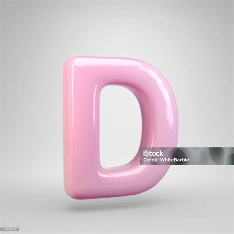 흰색 배경에 고립 된 버블 껌 분홍색 편지 D 대문자 3차원 형태에 대한 스톡 사진 및 기타 이미지 3차원 형태 기포 컴퓨터 글자 Istock