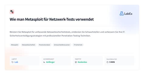 Wie Man Metasploit Für Netzwerk Tests Verwendet Labex