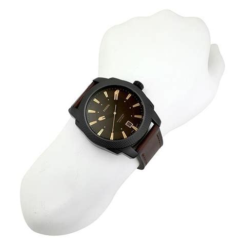 Fossil Machine Fs5972 Brown Leather Analog Classic Quartz Dress Date Mens Watch Mens Fashion