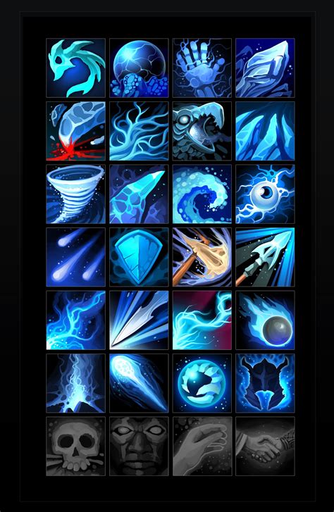 RPG Skills Icons Game Artwork Design Game Character Design Game Icon