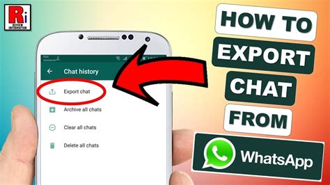 How To Export Chat From Whatsapp Youtube