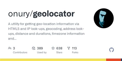 Github Onury Geolocator A Utility For Getting Geo Location Information Via Html And Ip Look