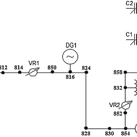 Single Line Diagram Of The Modified Ieee 34 Node Test System Download Scientific Diagram