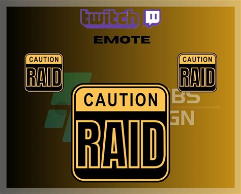 1 Twitch Emote Caution Raid Emote Community Emote Discord Emote