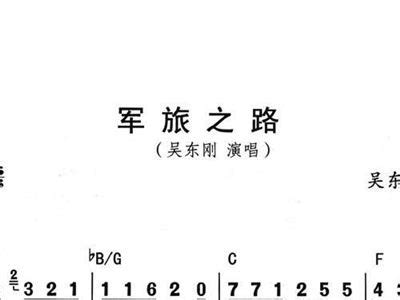 军旅之路 吴东刚 歌谱 简谱
