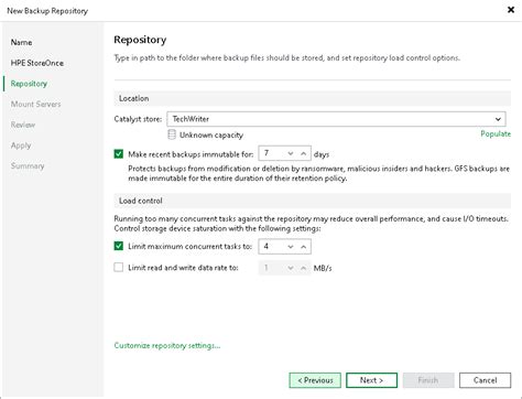 Step 4 Configure Backup Repository Settings User Guide
