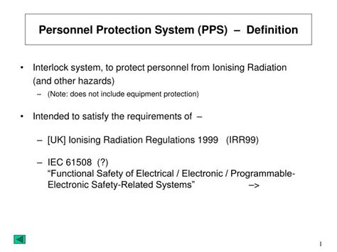 PPT Personnel Protection System PPS Definition PowerPoint Presentation ID