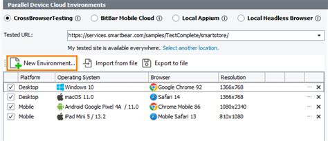 Running Cross Platform Web Tests In Parallel Testcomplete Documentation