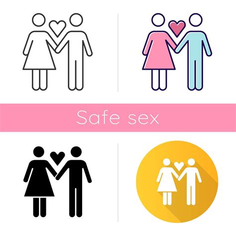 Only One Partner Icon Girlfriend And Babefriend Woman And Man In Love Safe Sex Partner Lover