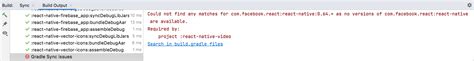 Could Not Find Any Matches For React Native064 Required Byproject