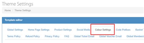 Theme Colour Settings Merlin Support
