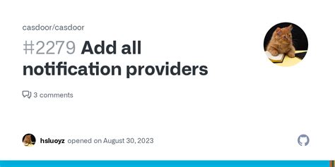 add all notification providers · issue 2279 · casdoor casdoor · github