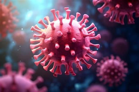 Premium Photo Illustration Of A Contagious Respiratory Virus