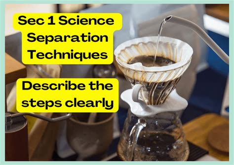 Secondary 1 Separation Techniques The Science Shifu