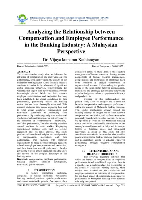 Pdf Analyzing The Relationship Between Compensation And Employee