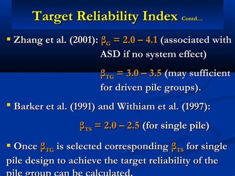 Reliability Based Design Of Pile Foundations Ppt