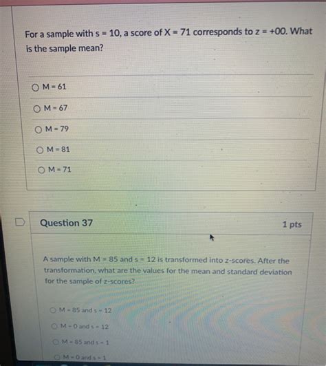 Solved Using Z Scores A Population With U And O Is Chegg