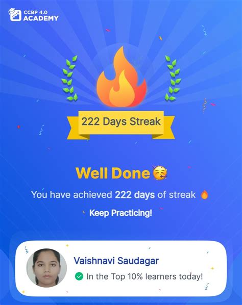 Vaishnavi Saudagar On Linkedin Nxtwave Ccbp Nxtwavestreak