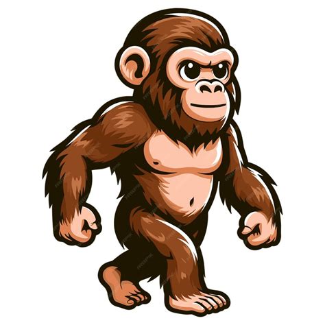 Premium Vector Australopithecus Mascot Vector Illustration On White