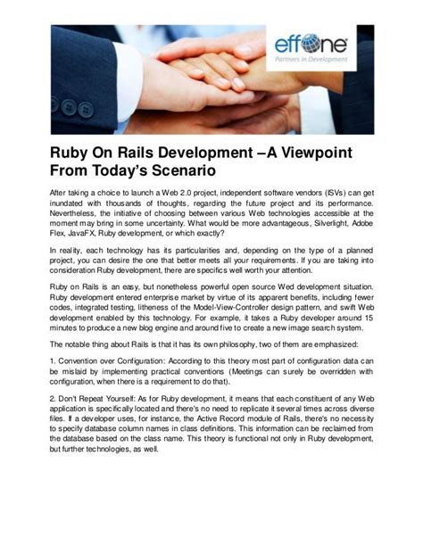 Ruby On Rails Development A Viewpoint From Todays Scenario