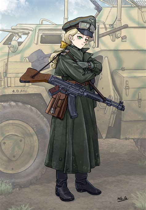 Mg G Original Commentary Request Highres 1girl Armored Car