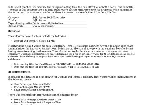 Sql Server 2019 Autogrowth Performance Best Practices Dell Technologies Info Hub