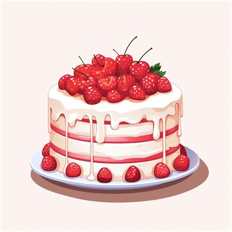 케이크 클리파트 만화 터 프리미엄 벡터