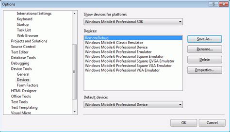 Visual Studio 2008 Vs2008 Remotely Connect To Win Mobile 61 Device