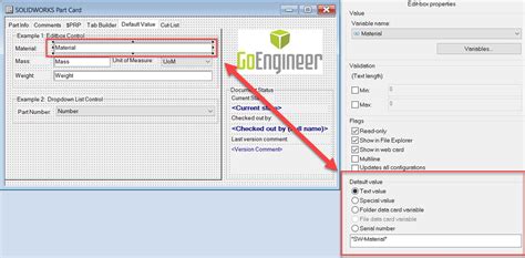 Default Expressions In Solidworks Pdm Data Cards Goengineer
