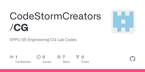 Github Codestormcreatorscg Sppu Se Engineering Cg Lab Codes