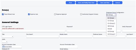 Re Cannot Create Expense Only User Due To Group Sap Concur