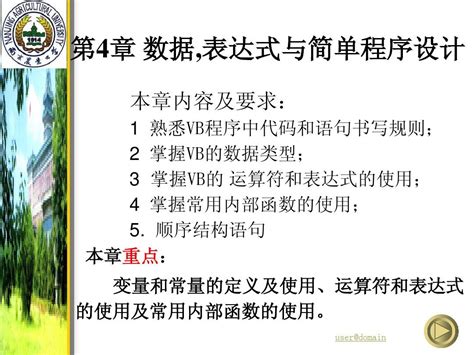 vb 第4章 数据 表达式与简单程序设计 word文档在线阅读与下载 无忧文档