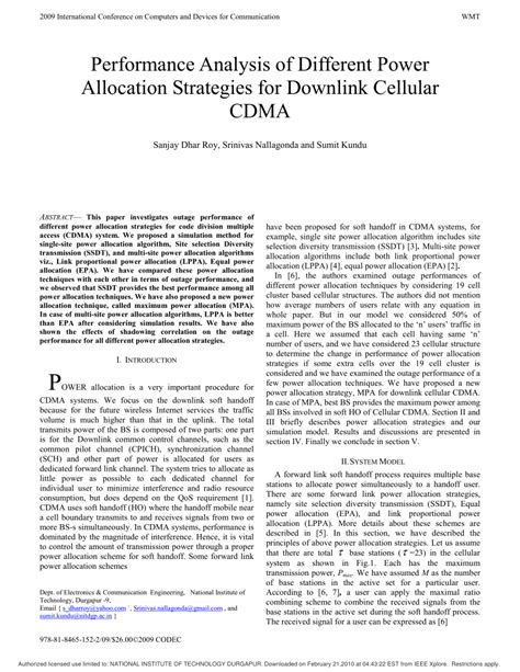 Pdf Performance Analysis Of Different Power Allocation Strategies For