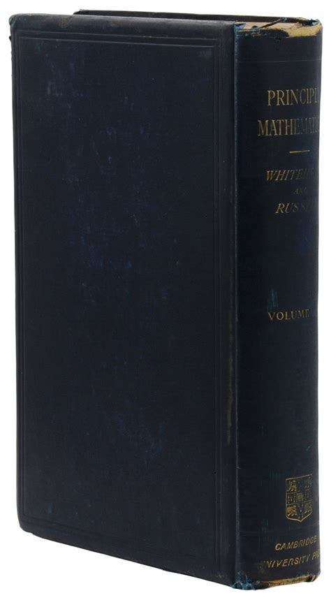Principia Mathematica Von Russell Bertrand Alfred North Whitehead 1913 First Edition