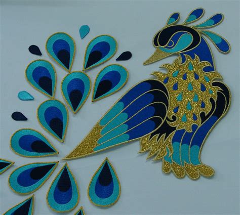 Huge Patch Peacock Elvis Presley Jacket Vest Motorcycle Biker Embroidery