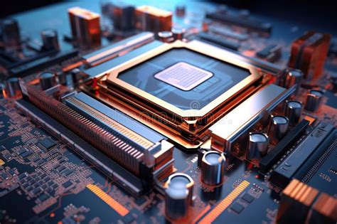 Generative Ai On Theme Of Beautiful Surface Microchip For Design Natural Abstract Background