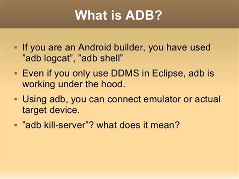 Adbandroid Debug Bridge How It Works
