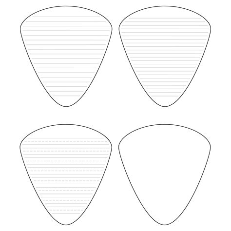 Guitar Pick Shaped Writing Template Free Printable Papercraft Templates